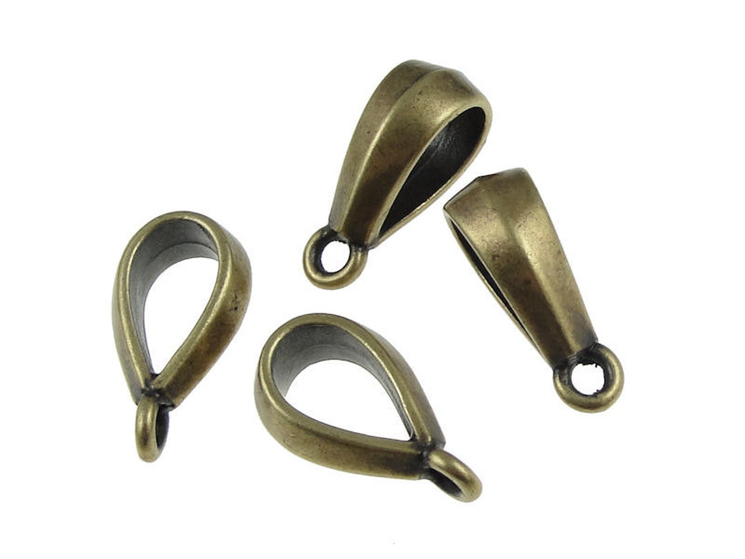 Large Brass Bails Kumihimo Bail Findings Large Hole Bail Pendant Bail ...