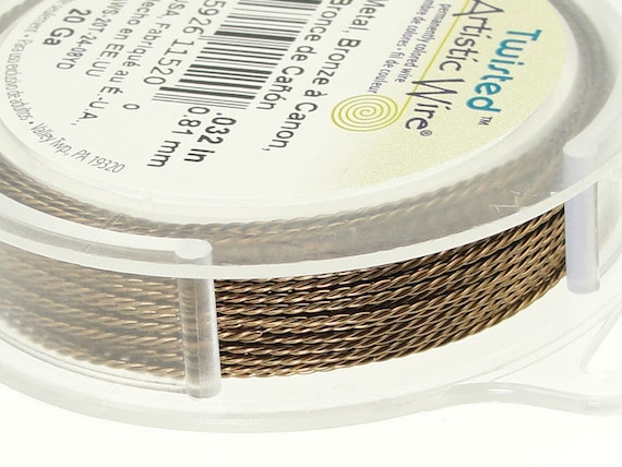 20 Gauge TWISTED ARTISTIC WIRE Antique Brass Wire Brown | Etsy