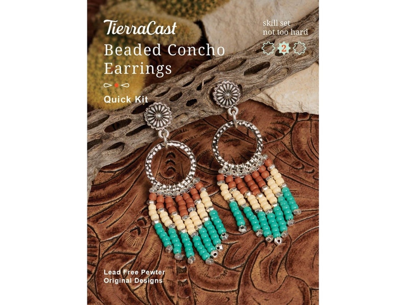 DIY EARRINGS - Tierracast Do It Yourself Jewelry Kit - Beaded Concho ...