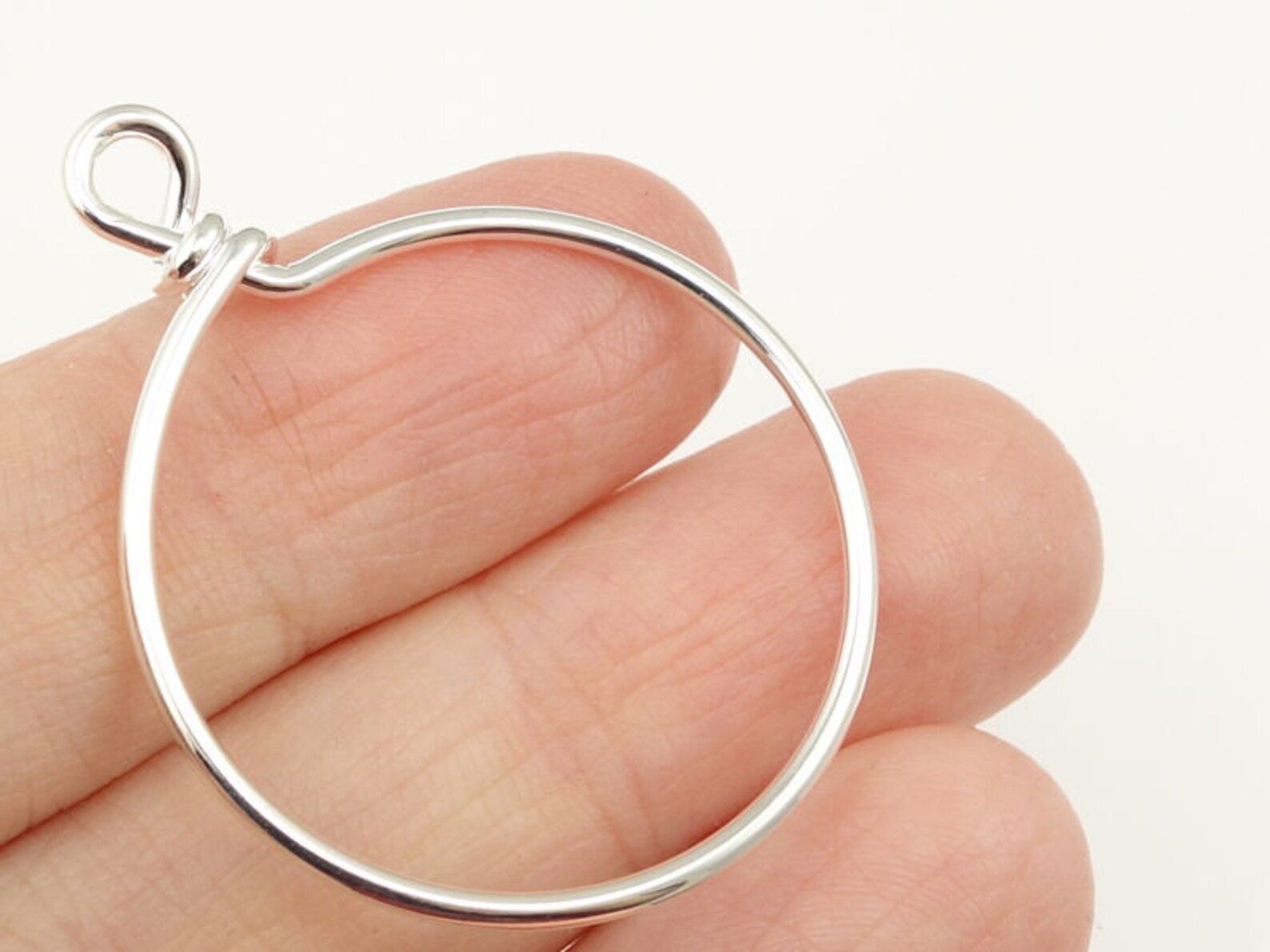 30mm Silver Plated 15 Gauge Wire Hoop by Tierracast Easily - Etsy