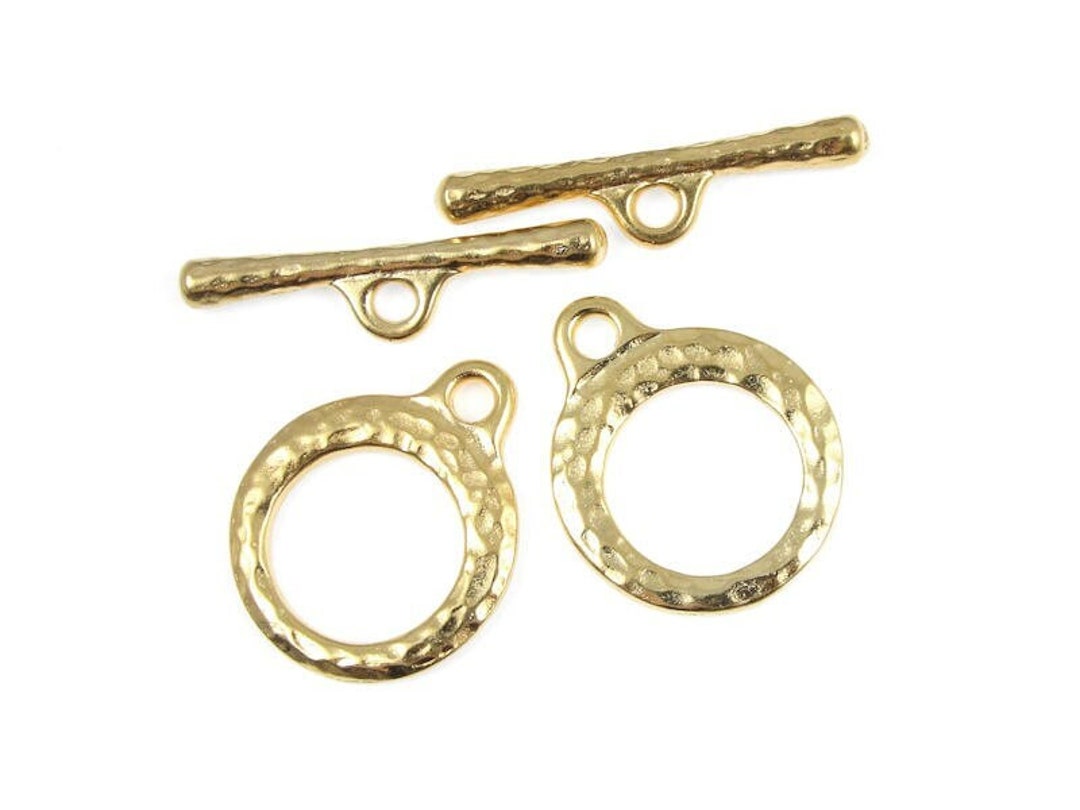 Tierracast CRAFTSMAN Clasp Set - Bright Gold Toggle Clasp Findings ...