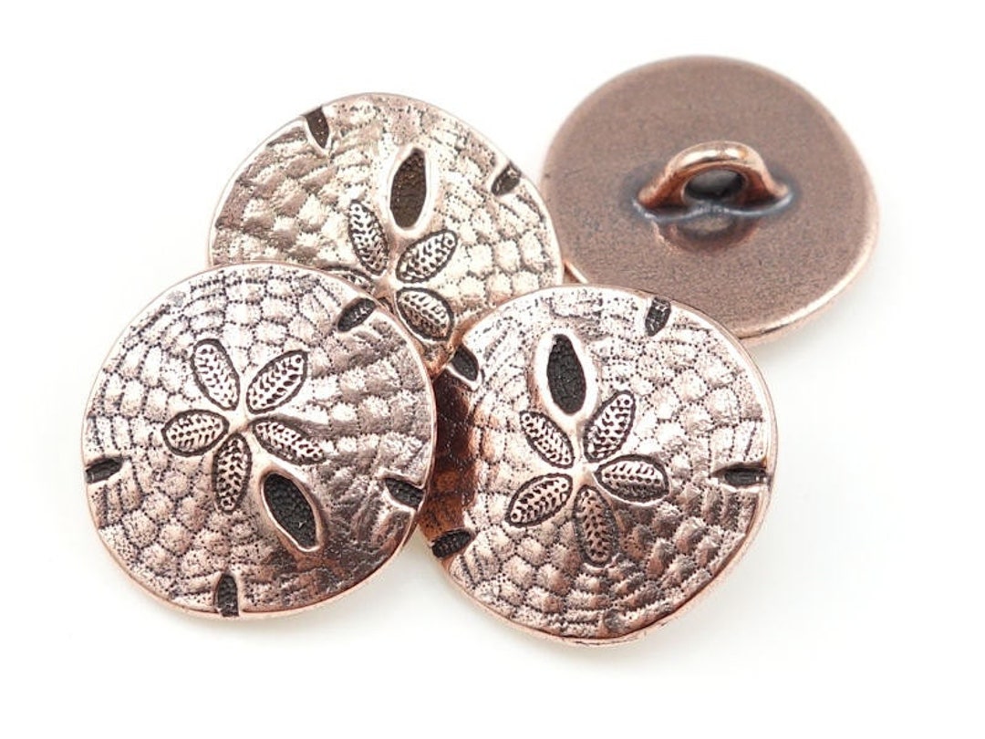 Antique Copper Sand Dollar Button Clasp Findings by Tierracast for ...