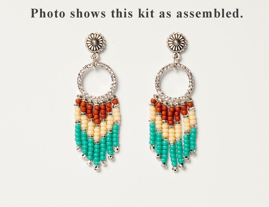 DIY EARRINGS - Tierracast Do It Yourself Jewelry Kit - Beaded Concho ...