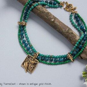 Antique Silver Pendant Tierracast Botanical Birds Pendant - Double ...