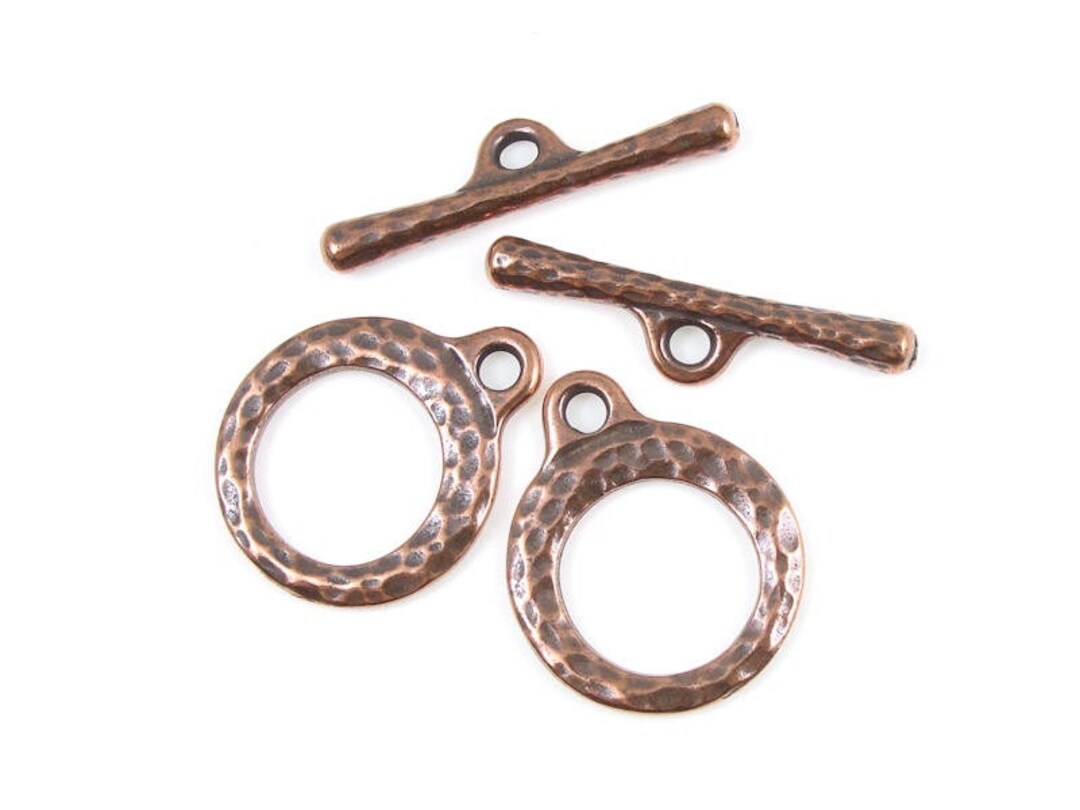 Antique Copper Toggle Clasp Findings - Tierracast CRAFTSMAN Clasp Set ...