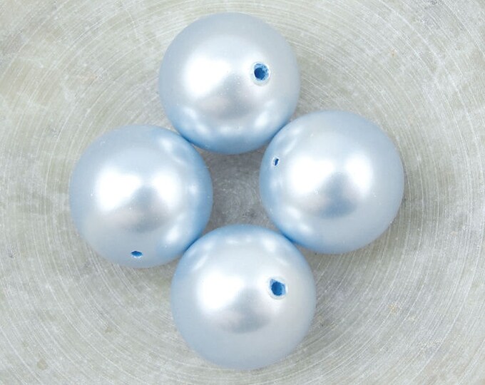 12mm LIGHT BLUE Swarovski Pearl Beads - Pastel Baby Blue Swarovski ...