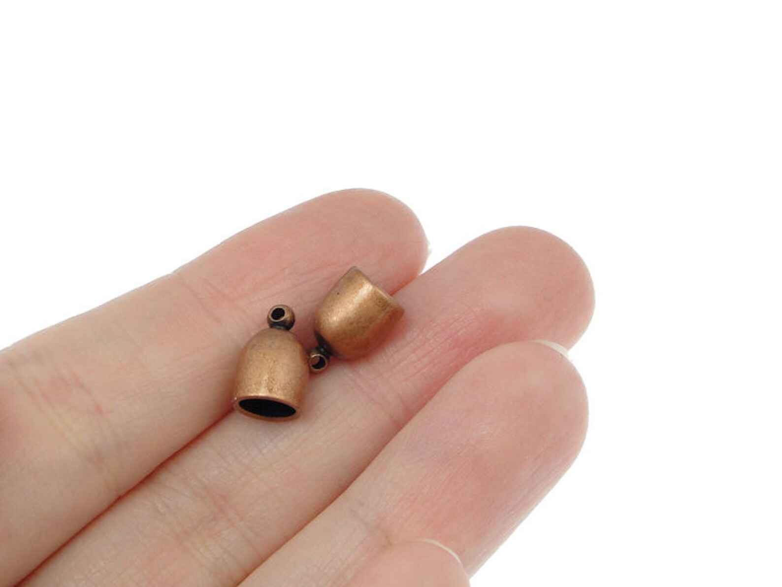 6 Antique Copper 6mm Kumihimo End Caps 6mm Bullet Kumihimo - Etsy