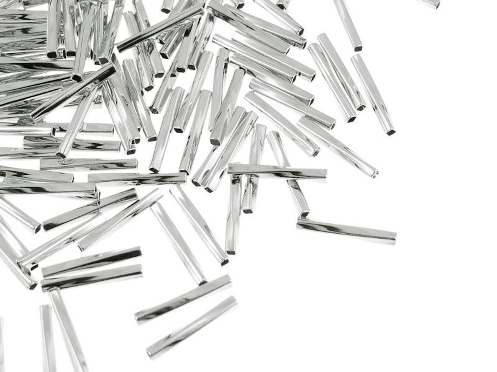 Tube Beads 144 Silver Plated 1.2mm X 10mm Twisted Tube Beads - Etsy