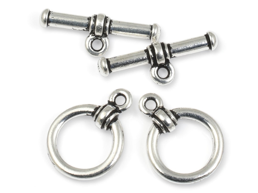 Tierracast Bar and Ring Toggle - Antique Silver Toggle Clasp Findings ...