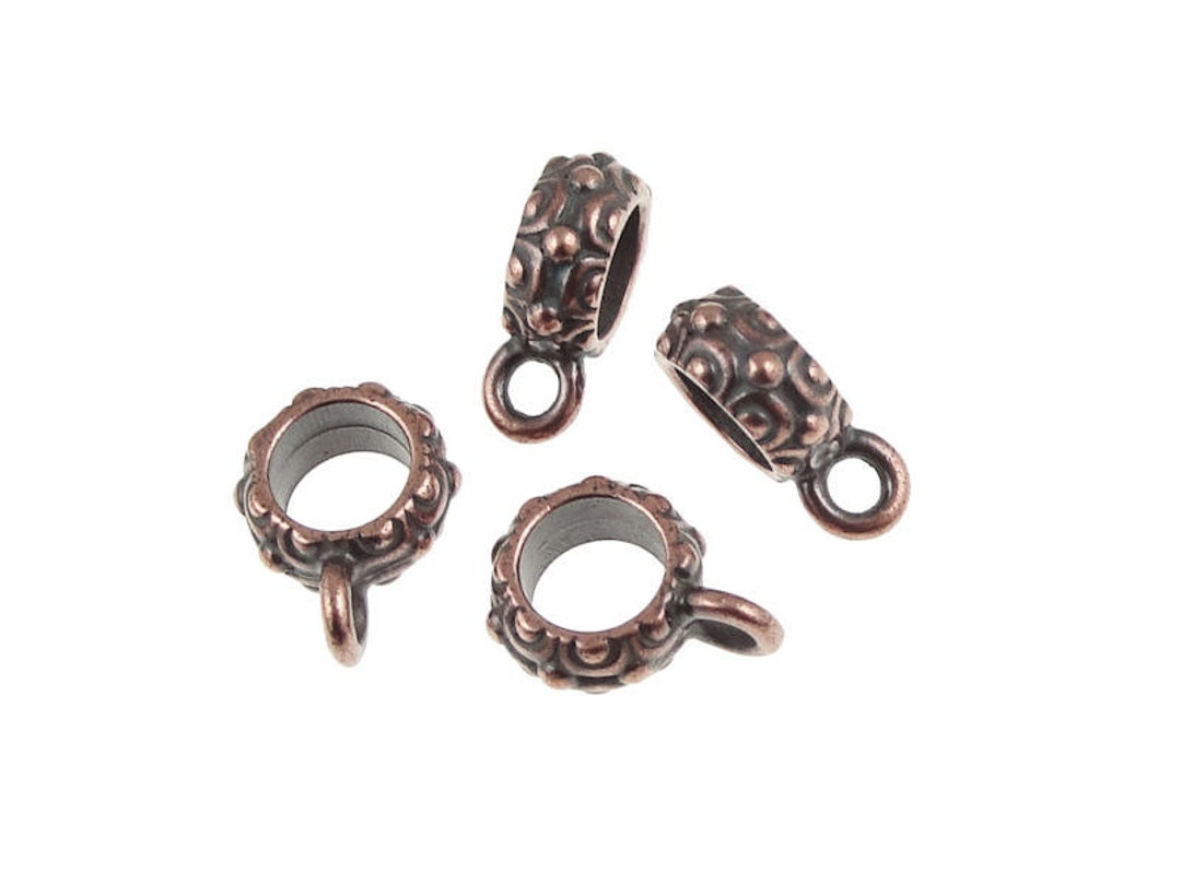 Large Hole Bails - Antique Copper Bail Findings - Tierracast OASIS BAIL ...