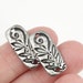 Two Hole Links Dark Antique Silver Charms Tierracast JARDIN - Etsy