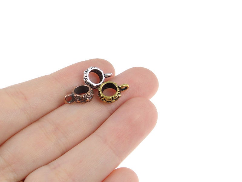 Large Hole Bails - Antique Copper Bail Findings - Tierracast OASIS BAIL ...