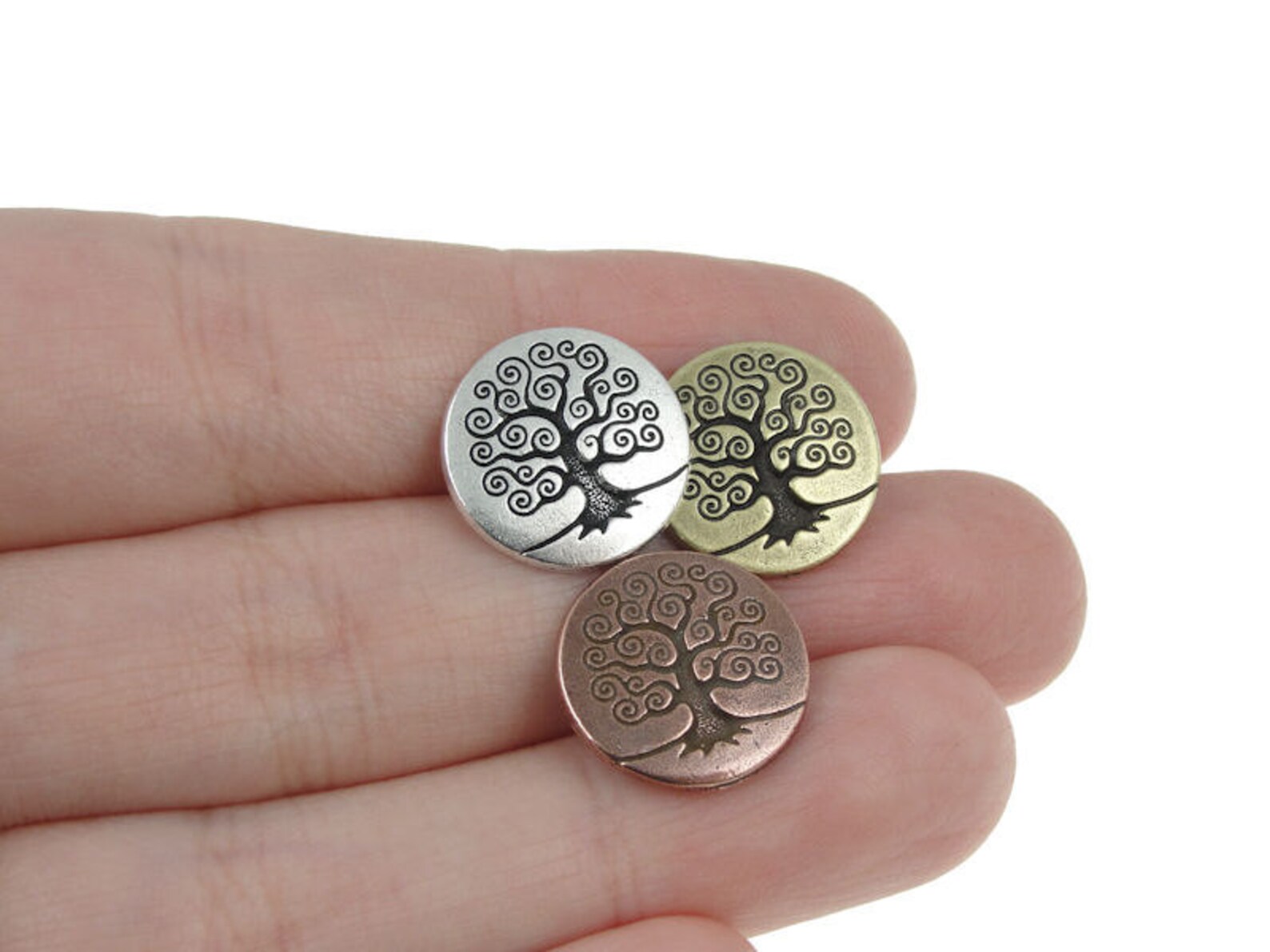 Tree of Life Buttons Tierracast Antique Brass Button | Etsy