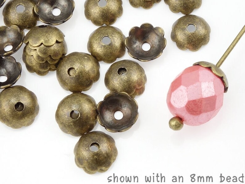 144 Brass Beadcaps 6mm Antique Brass Bead Caps Brass Oxide 6mm | Etsy