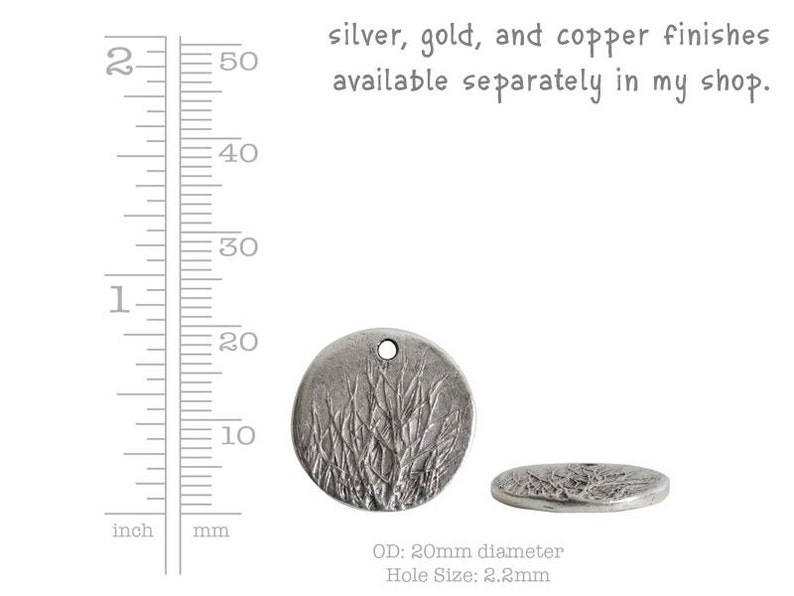 Winter Tree Charm Silver Charm Antique Silver Pendant by Nunn | Etsy