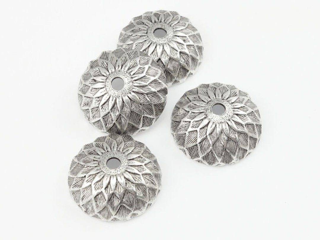 Silver Acorn Bead Caps Antique Silver Beadcaps for Fall Jewelry Making ...