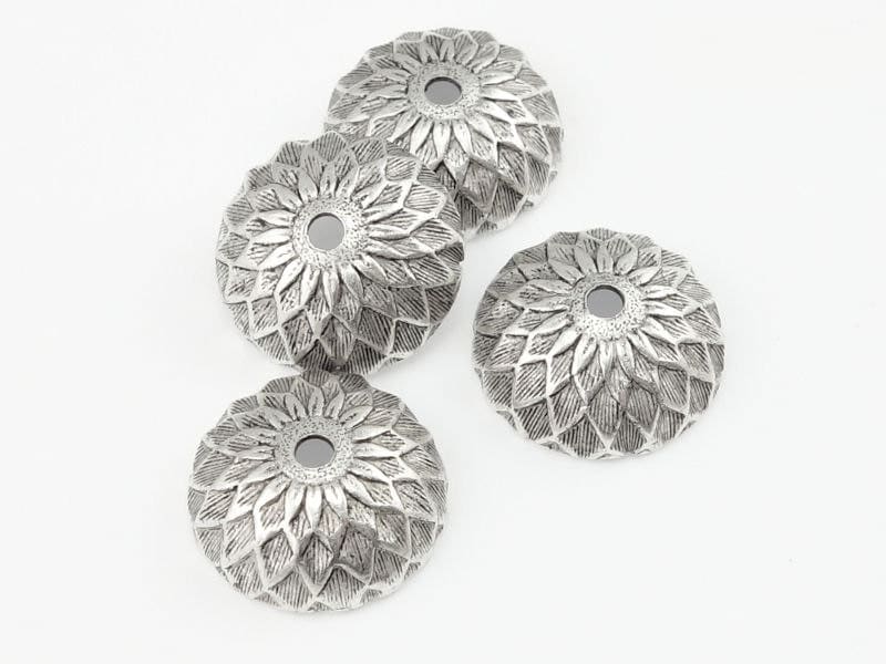 Silver Acorn Bead Caps Antique Silver Beadcaps for Fall - Etsy