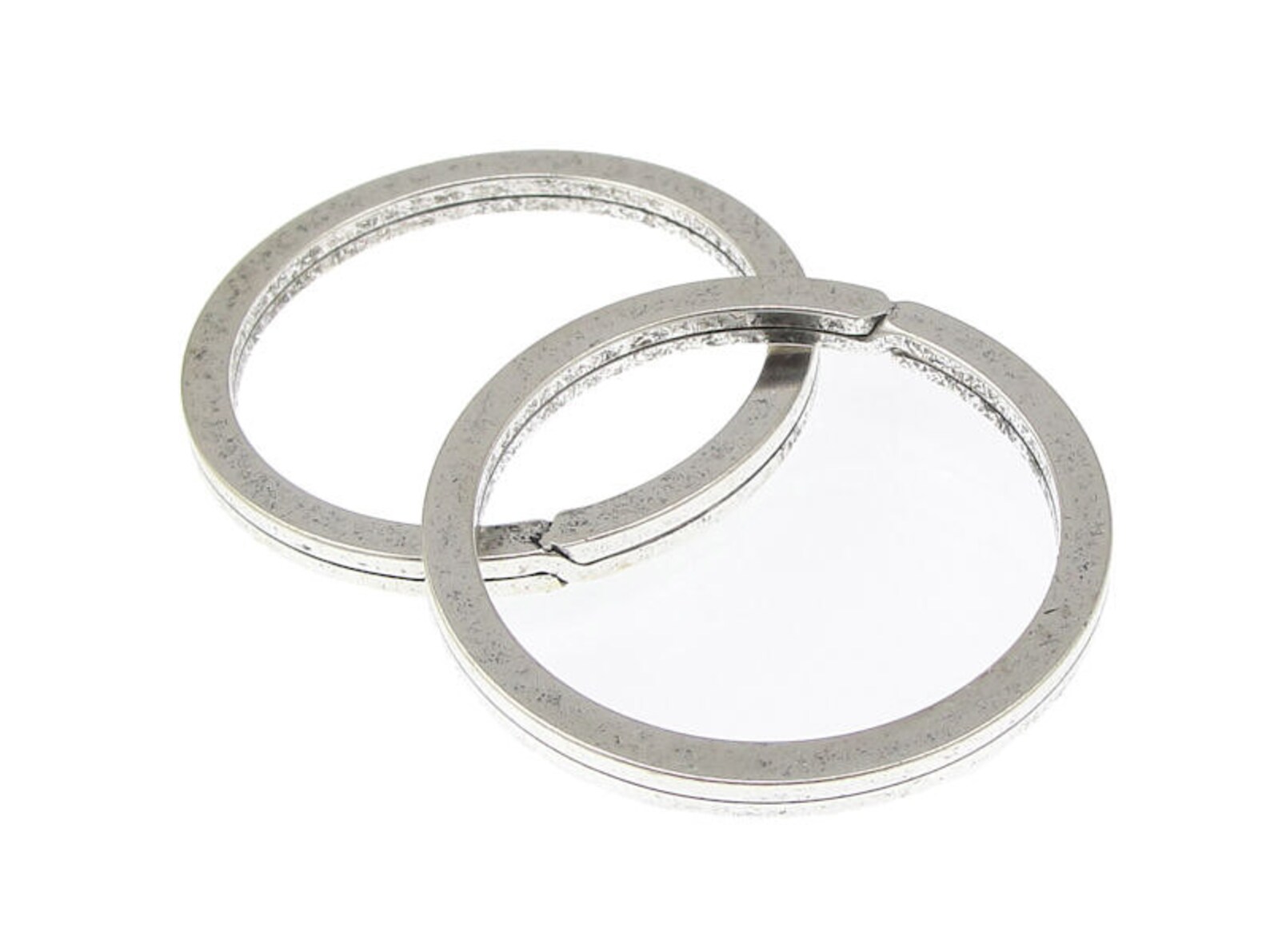 2 Silver Key Ring Large Antique Silver Split Ring Key Ring - Etsy