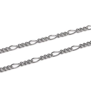 36" Gunmetal Chain - 2mm Figaro Chain - Closed Link Loose Gun Metal ...