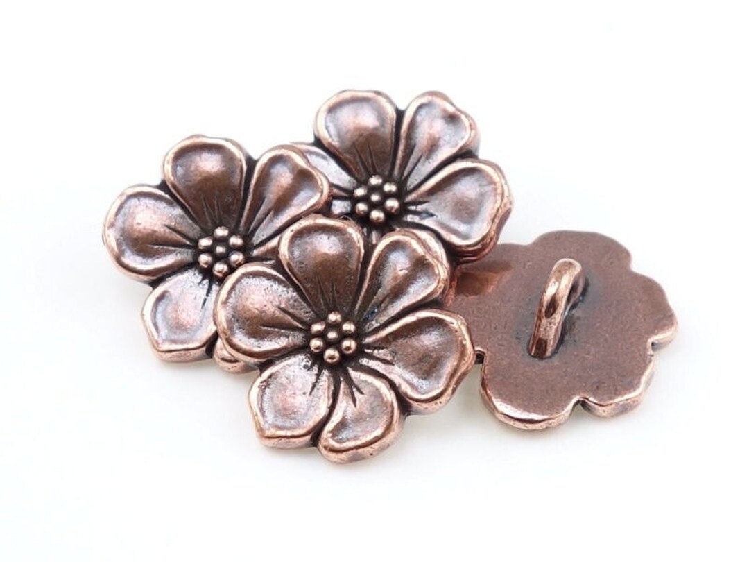 Copper Button Findings Antique Copper Clasp Findings Tierracast Apple ...