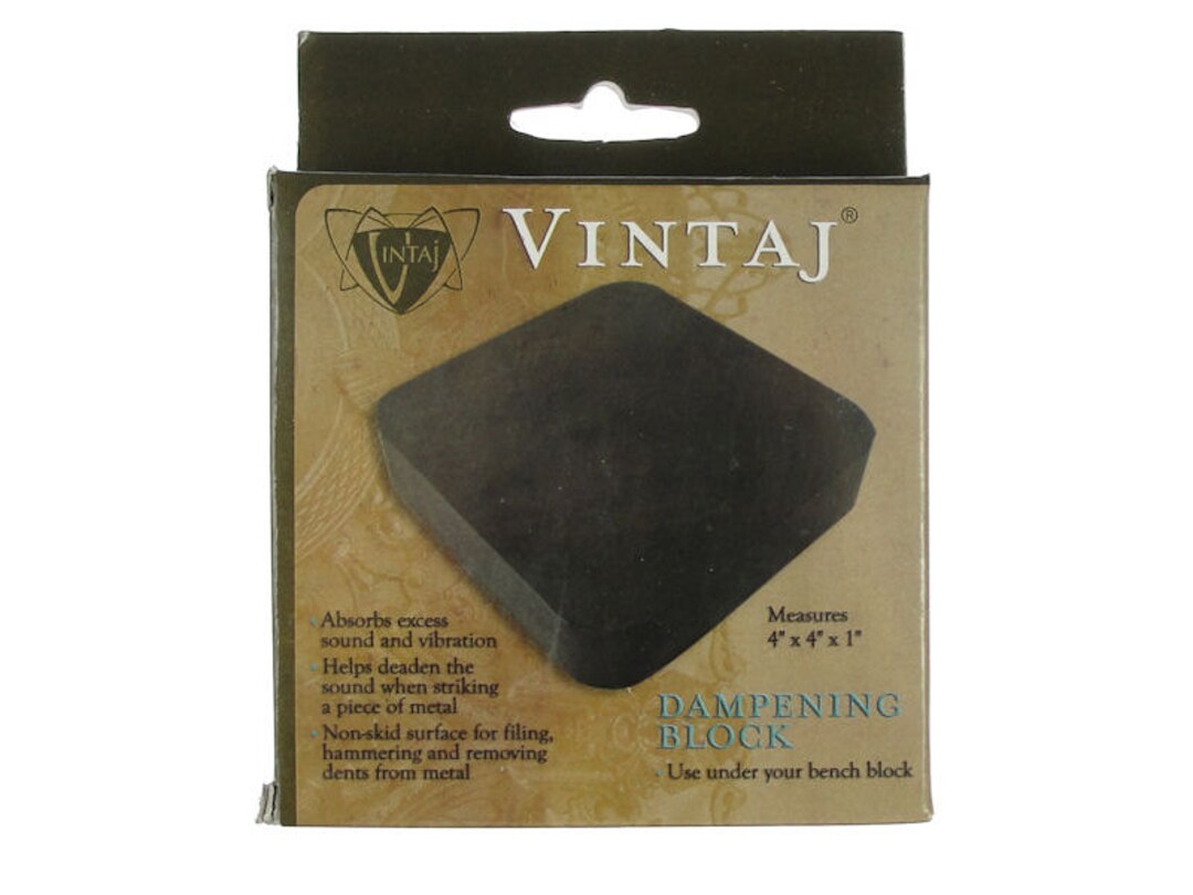VINTAJ DAMPENING BLOCK - 4" X 4" Rubber Bench Block Base Tool to Absorb ...
