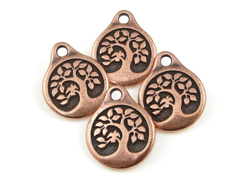 Antique Copper Charms Copper Tree of Life Charms Tierracast - Etsy