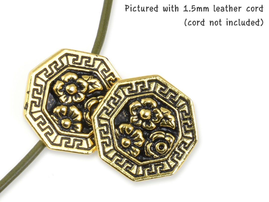 17mm Gold Button Clasp Findings - Tierracast Blossom Button - Antique ...