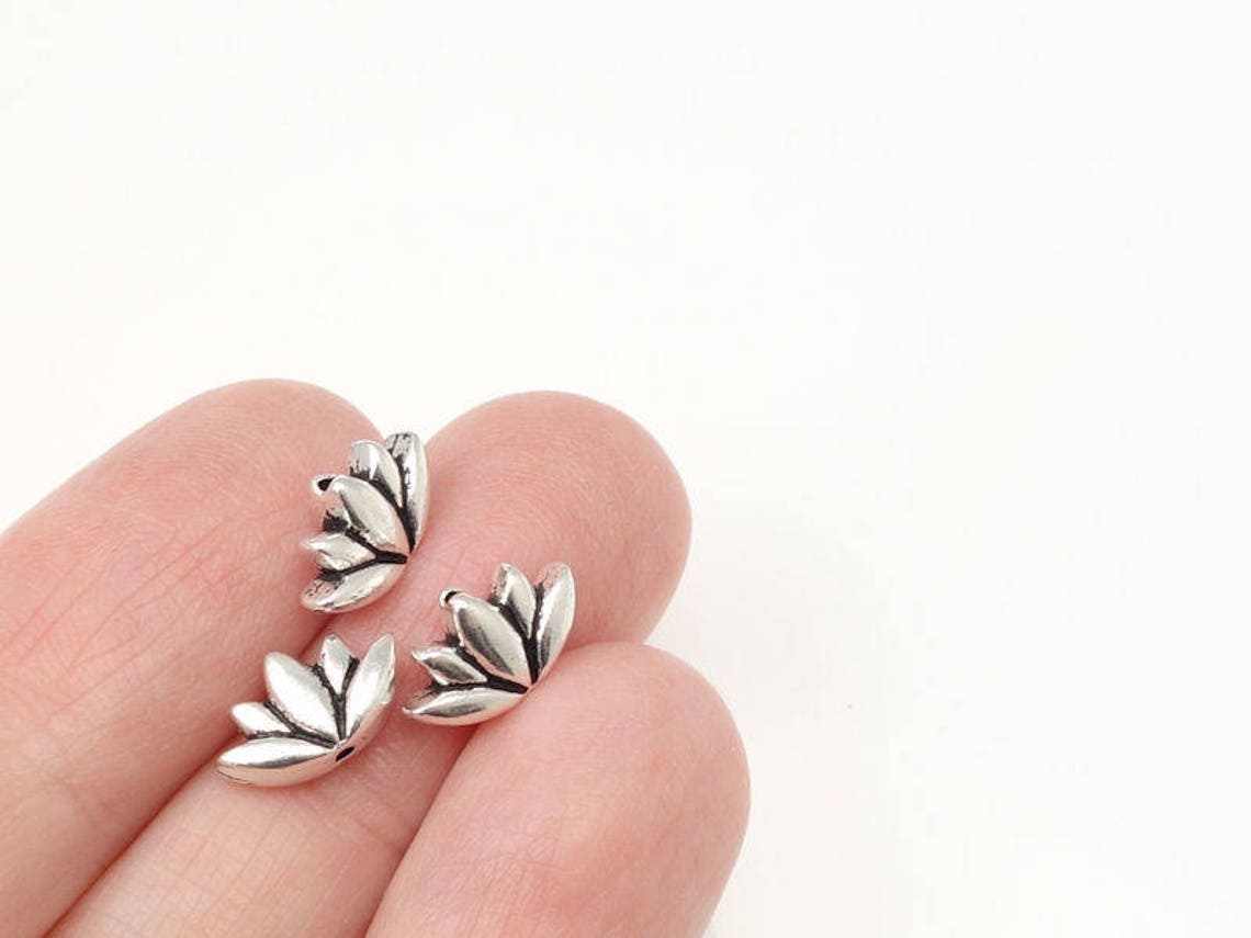 Antique Silver Lotus Beads Silver Lotus Flower Beads by Tierracast ...