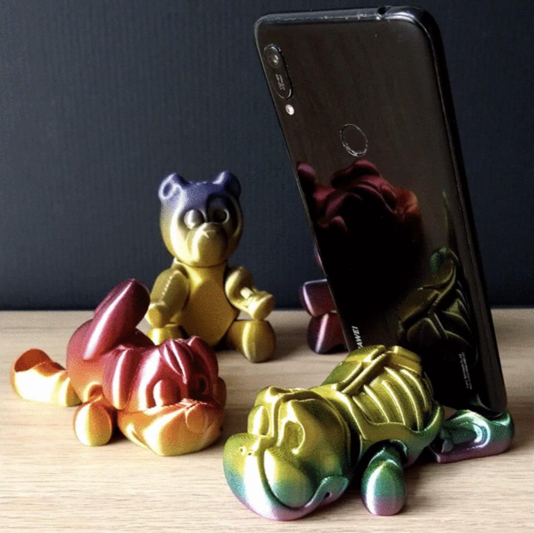 Flexi Articulated Zombie Animals Phone Holder Articulated 3D Fidget ...