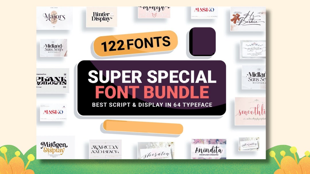 Super Special Font Bundle, Display Font, Cricut Font, Vintage Font, Lovely Font, Retro Font ...