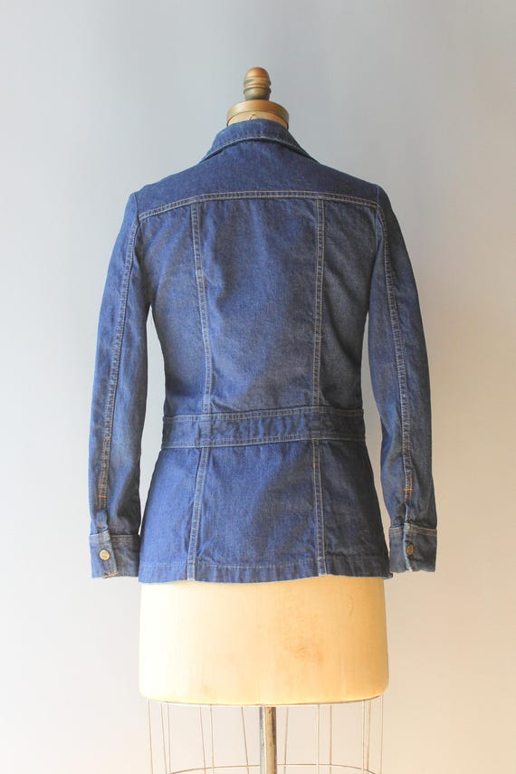 1970s Lee Jacket / 70s Vintage Ms. Lee Dark Wash Fitt… - Gem