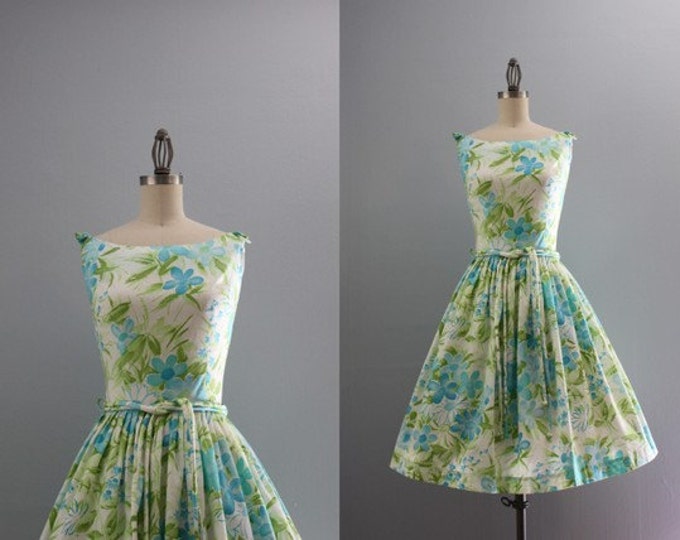 60s Sundress / Vintage 1960s Floral Summer Dress / 50s Full - Etsy