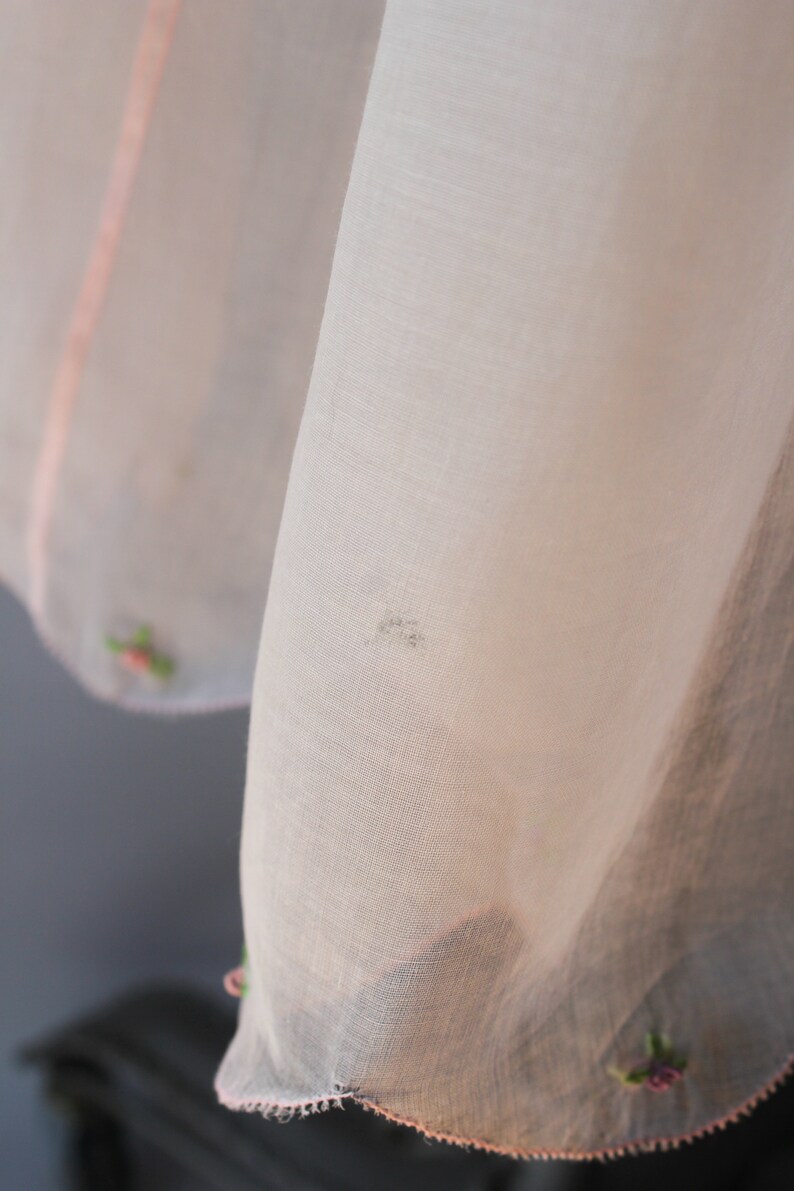 1920s Dress / Antique 1920s Sheer Pale Pink Organdy Gown With | Etsy