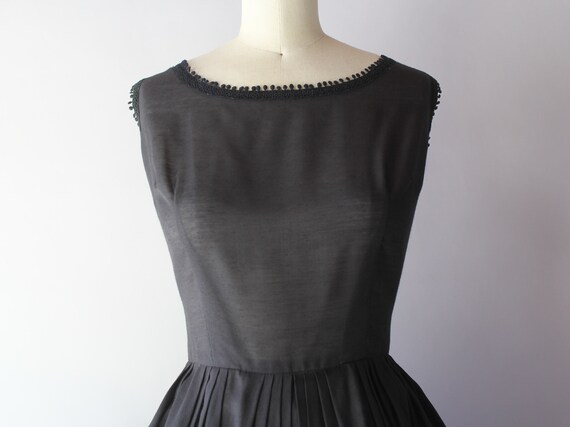 1950s Sheer Black Dress 50s Vintage Laiglon Black Gem