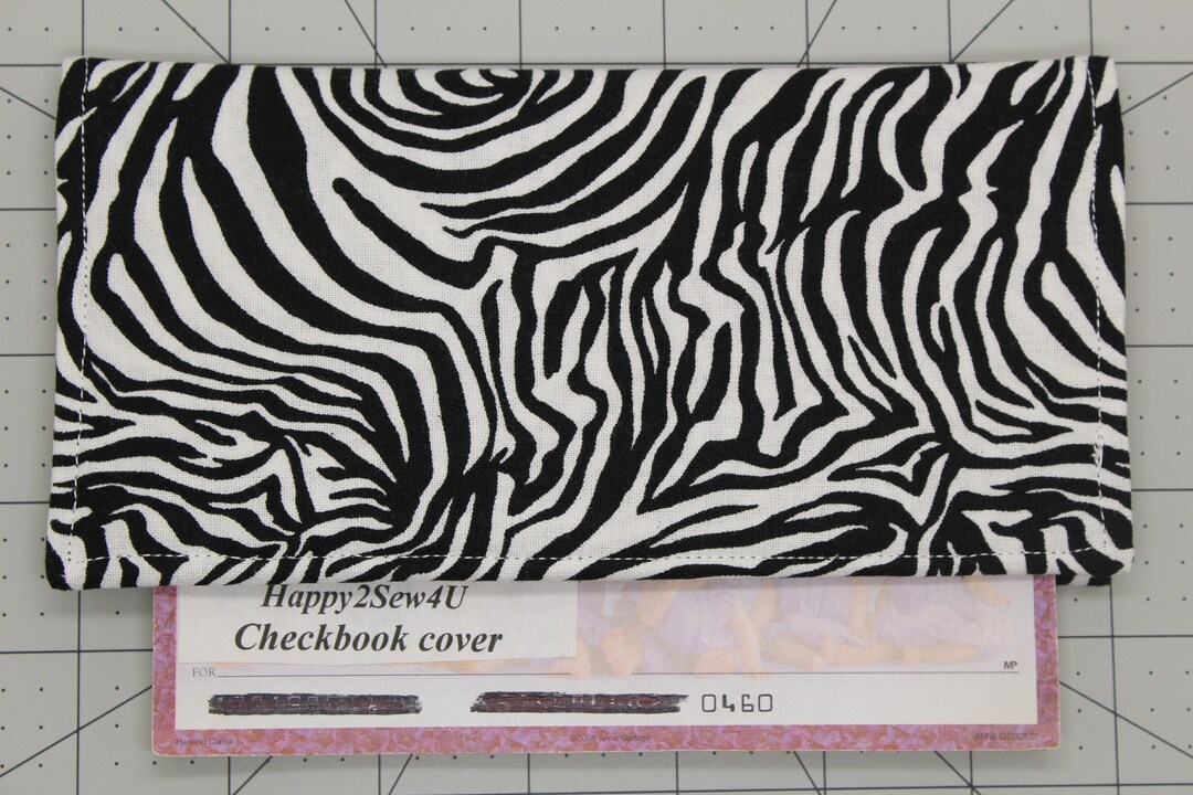 Zebra Checkbook Cover Black and White Checkbook Holder Case - Etsy