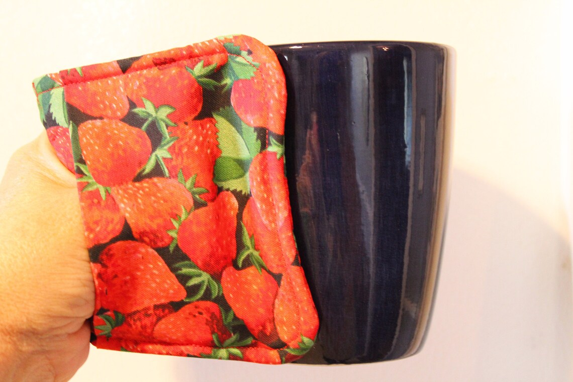 Strawberry Microwave Finger Mitts: Magnetic Potholder Pair - Etsy
