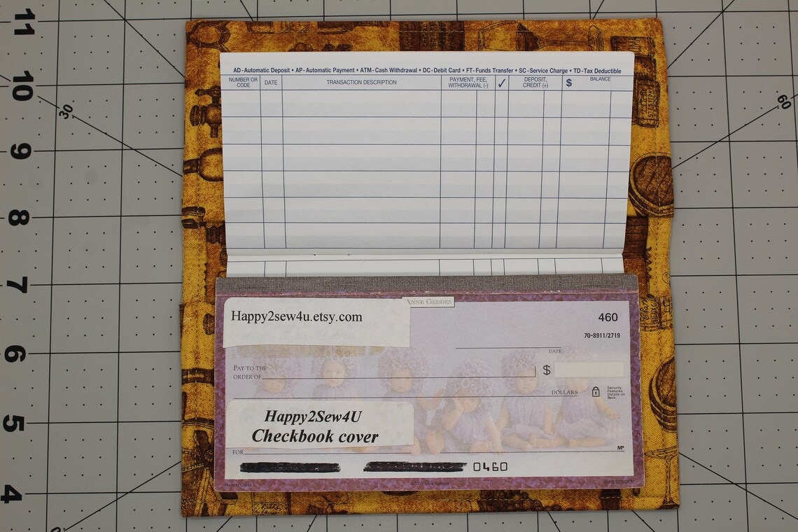 Wine Time Checkbook Cover Checkbook Holder Checkbook Case - Etsy