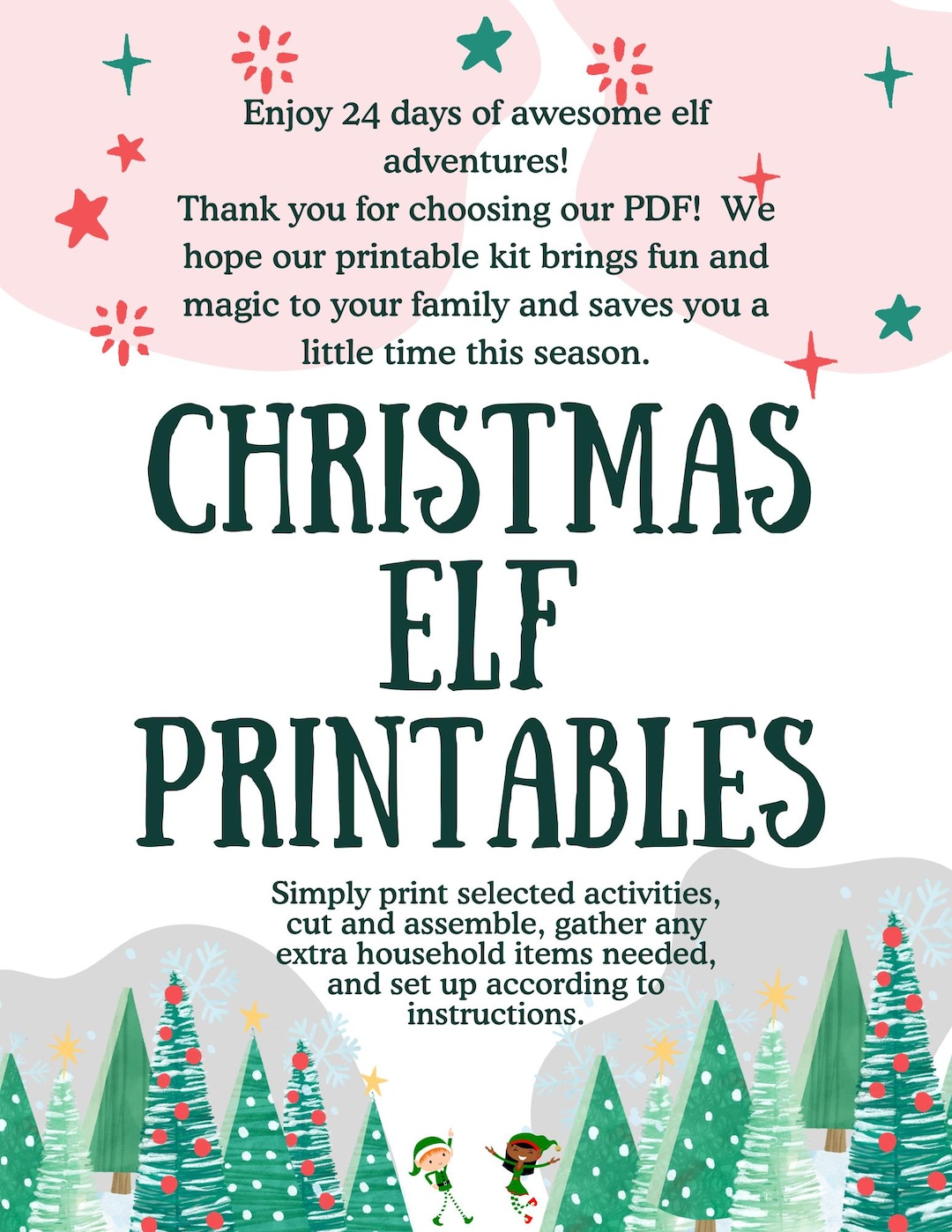 Printable PDF 24-day Elf Kit - Etsy