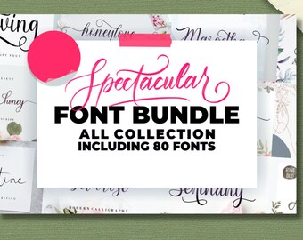 Best Display Font Bundle, Display Font, Cricut Font, Vintage Font, Baby Font, Retro Font - Etsy
