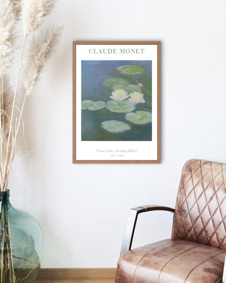 Claude Monet “water Lilies, Evening Effect” Printable Art | Vintage ...