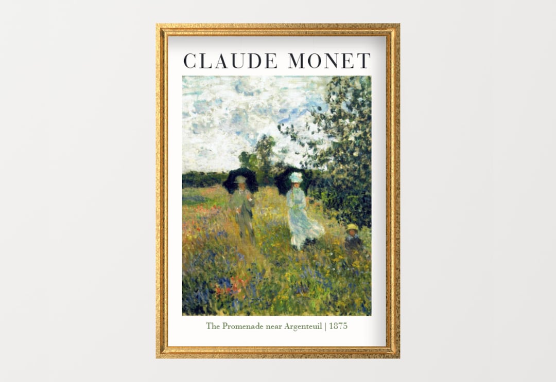 Monet Impressionist Print: the Promenade, French Landscape Art (digital ...
