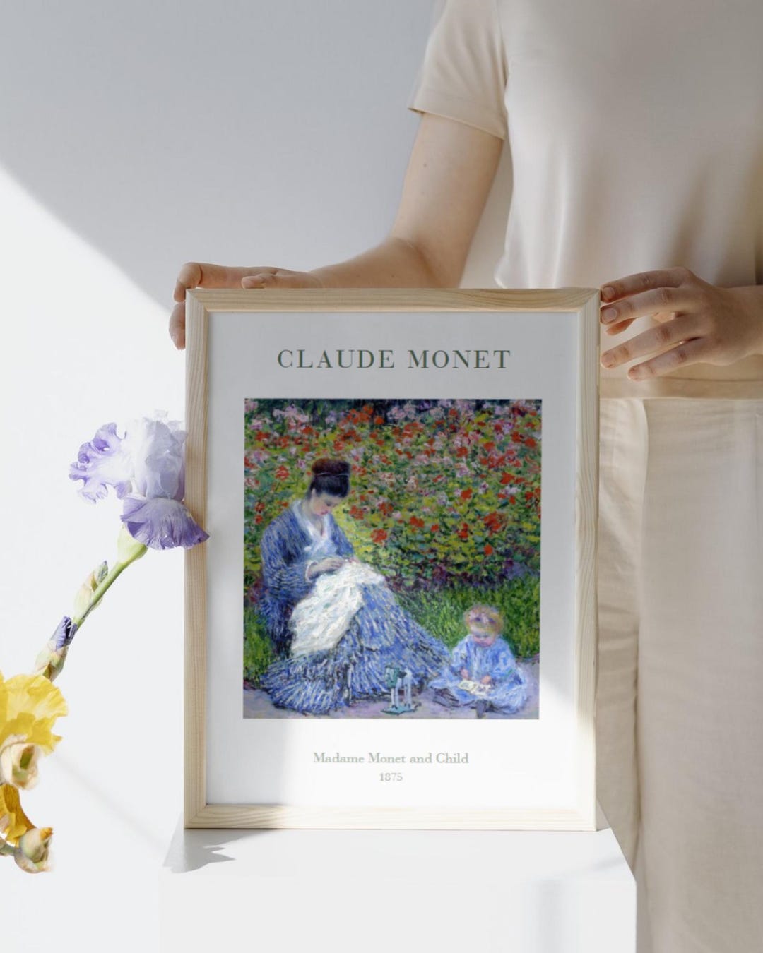 Monet "madame Monet and Child" Print: Vintage Impressionist Art ...