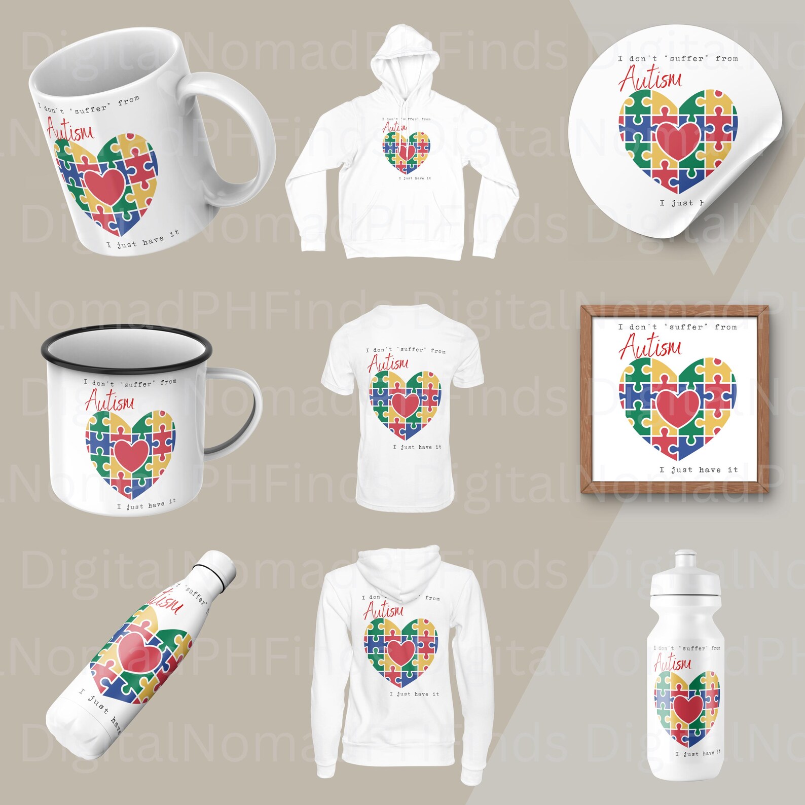 Autism Heart Sticker | Shirt | Car Decal | Digital Download - Etsy