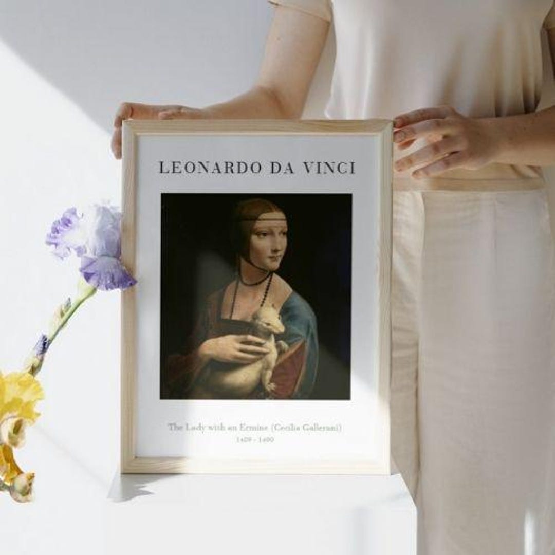 Lady With Ermine Print: Leonardo Da Vinci Renaissance Portrait (digital ...