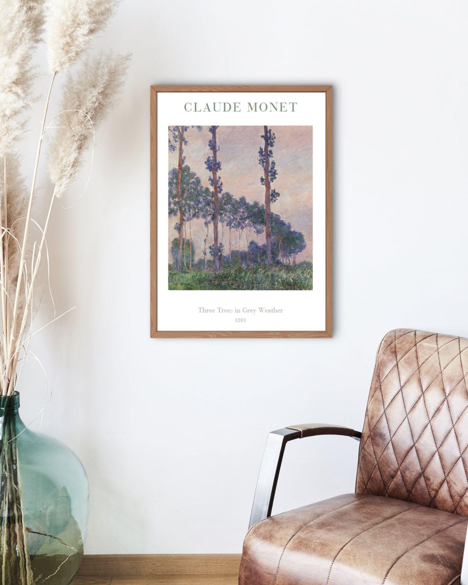 Claude Monet “three Trees in Grey Weather” Printable Art | Vintage ...