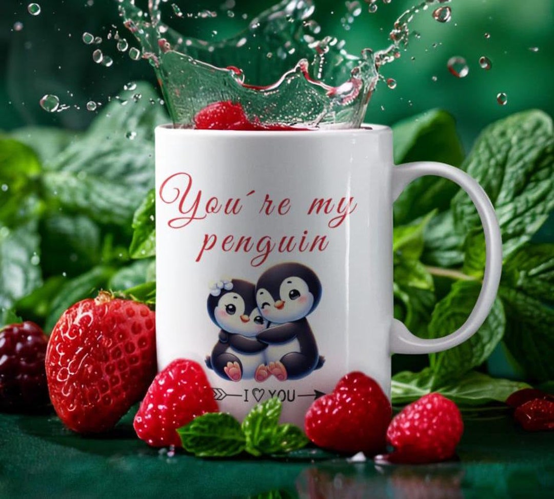 Valentine Day Penguin Couple Mug, Love Gift, You Are My Penguin ...