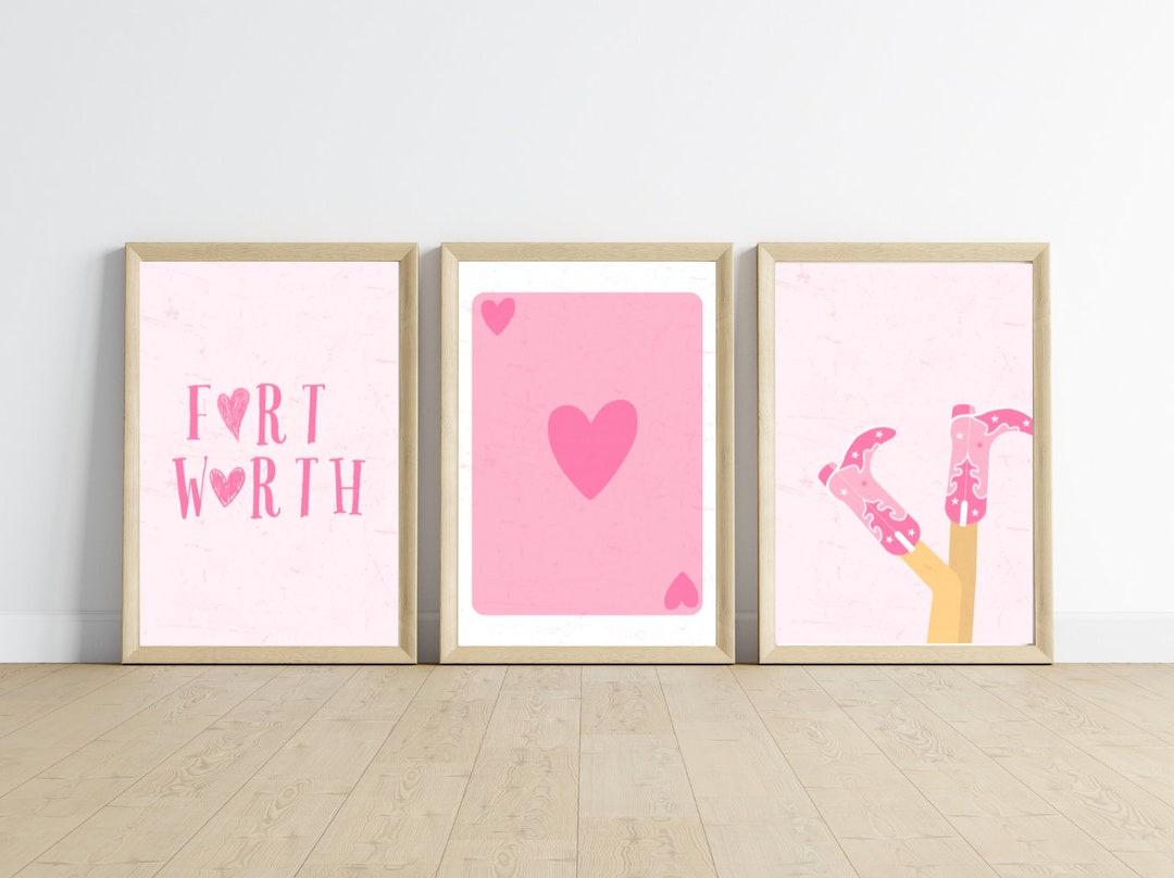 ILY Fort Worth Pack | Dorm Room Decor | Digital Download Prints | Cute ...