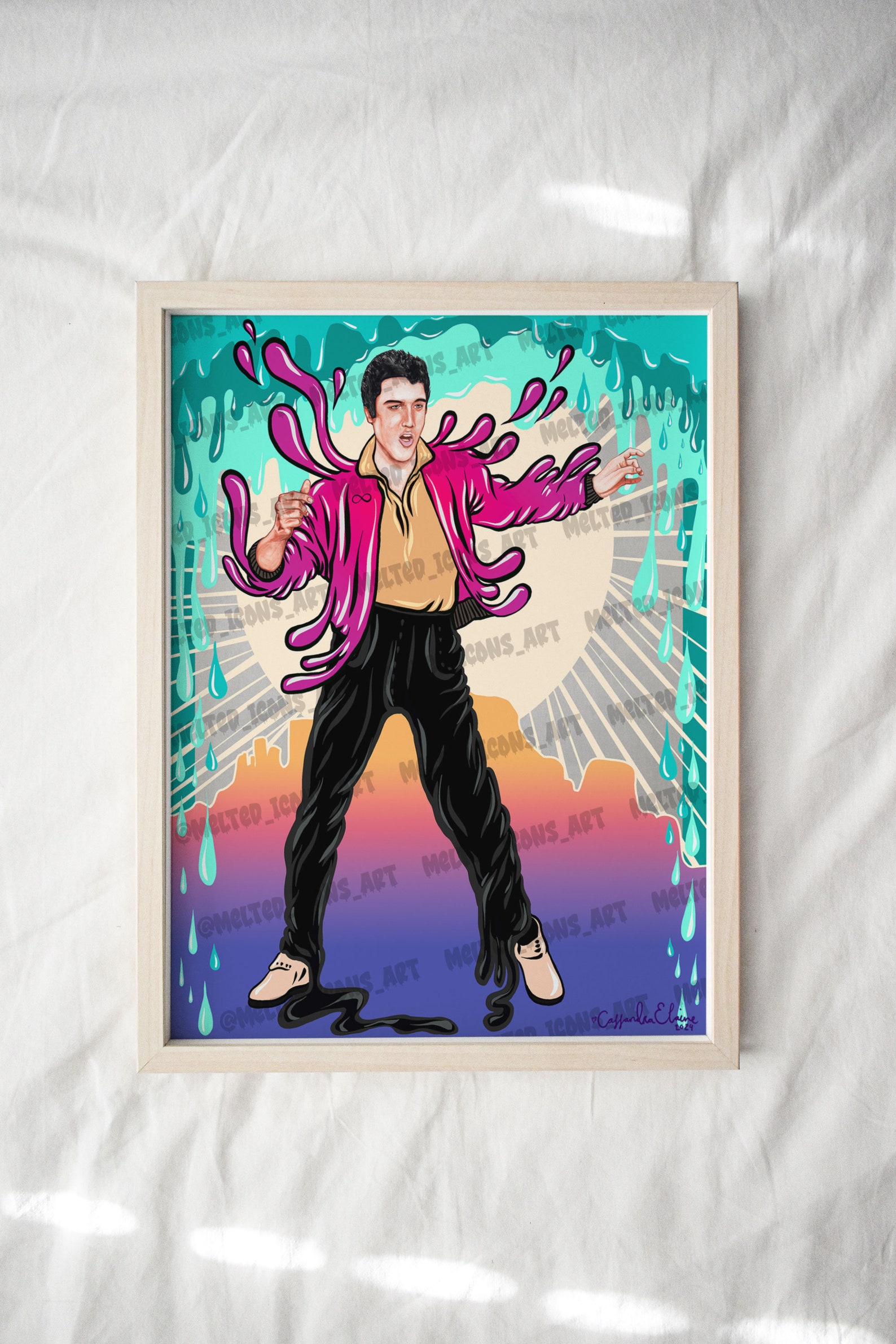 Melted Elvis, Elvis Art, Elvis Presley, Fine Art, Art Print, Desert ...