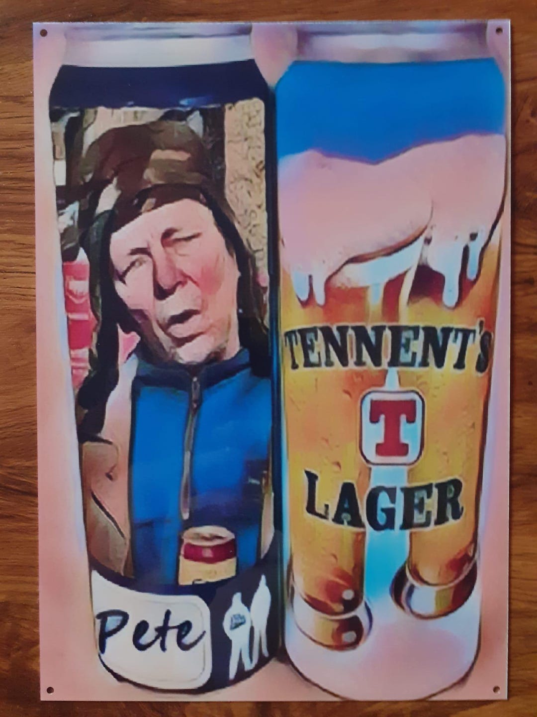 Tennents Lager Still Game Pete the Jakey Original Retro Vintage Metal ...