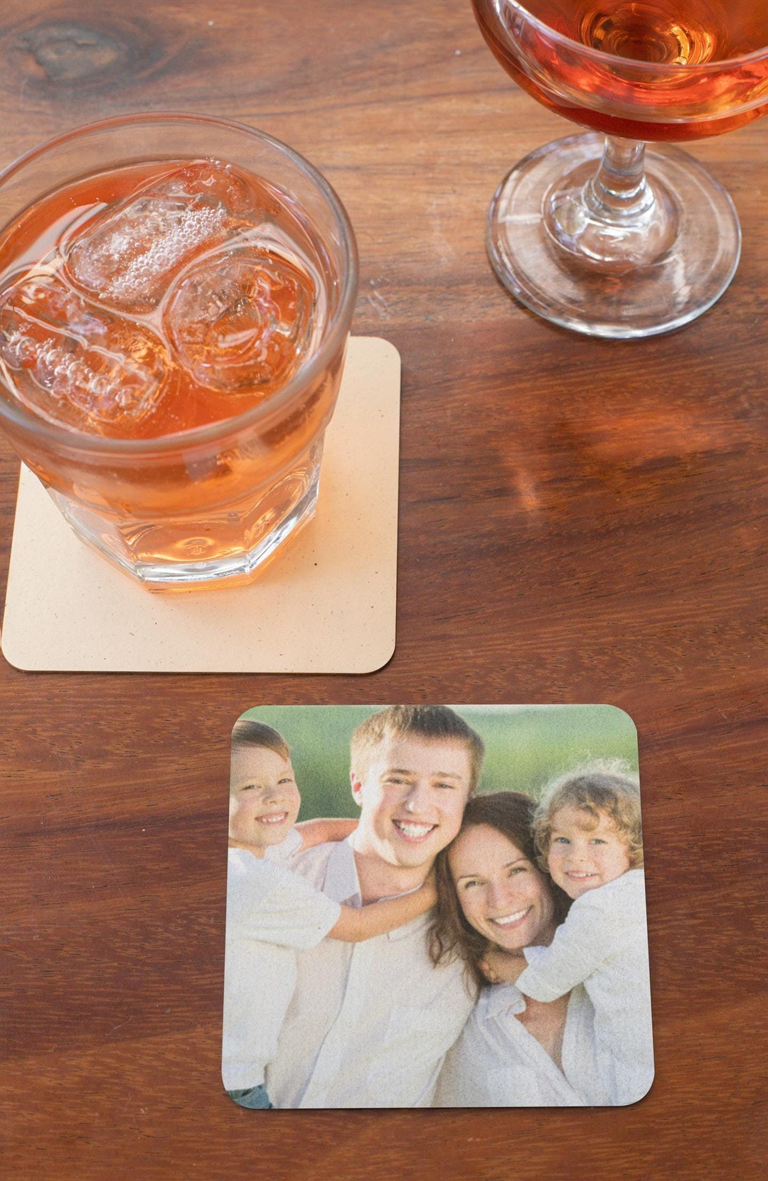 4 Piece Coaster Custom Insert Your Photo Unique Personal Gift ...